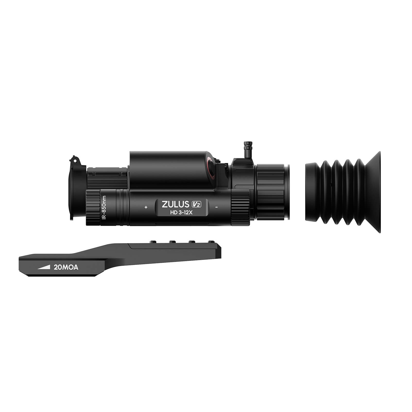 DNT Optics Zulus HD V2 ZHD312R 3–12× Digital Night Vision Scope w/ LRF ...
