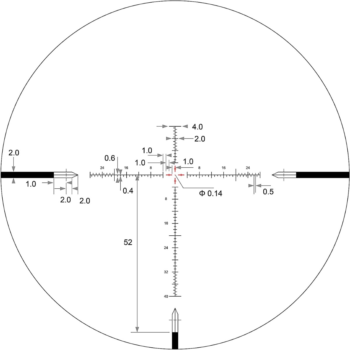 Arken Optics EPL4 6-24x50 FFP VHR MIL Illuminated Rifle Scope