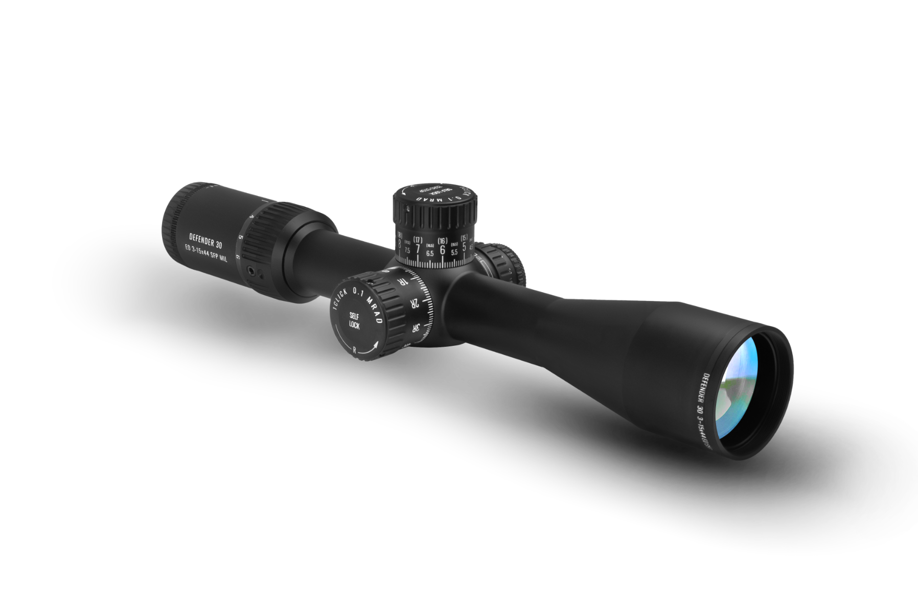 WULF Defender 30 3-15x44 ED SFP IR W-MIL6 0.1MRAD 30mm Rifle Scope