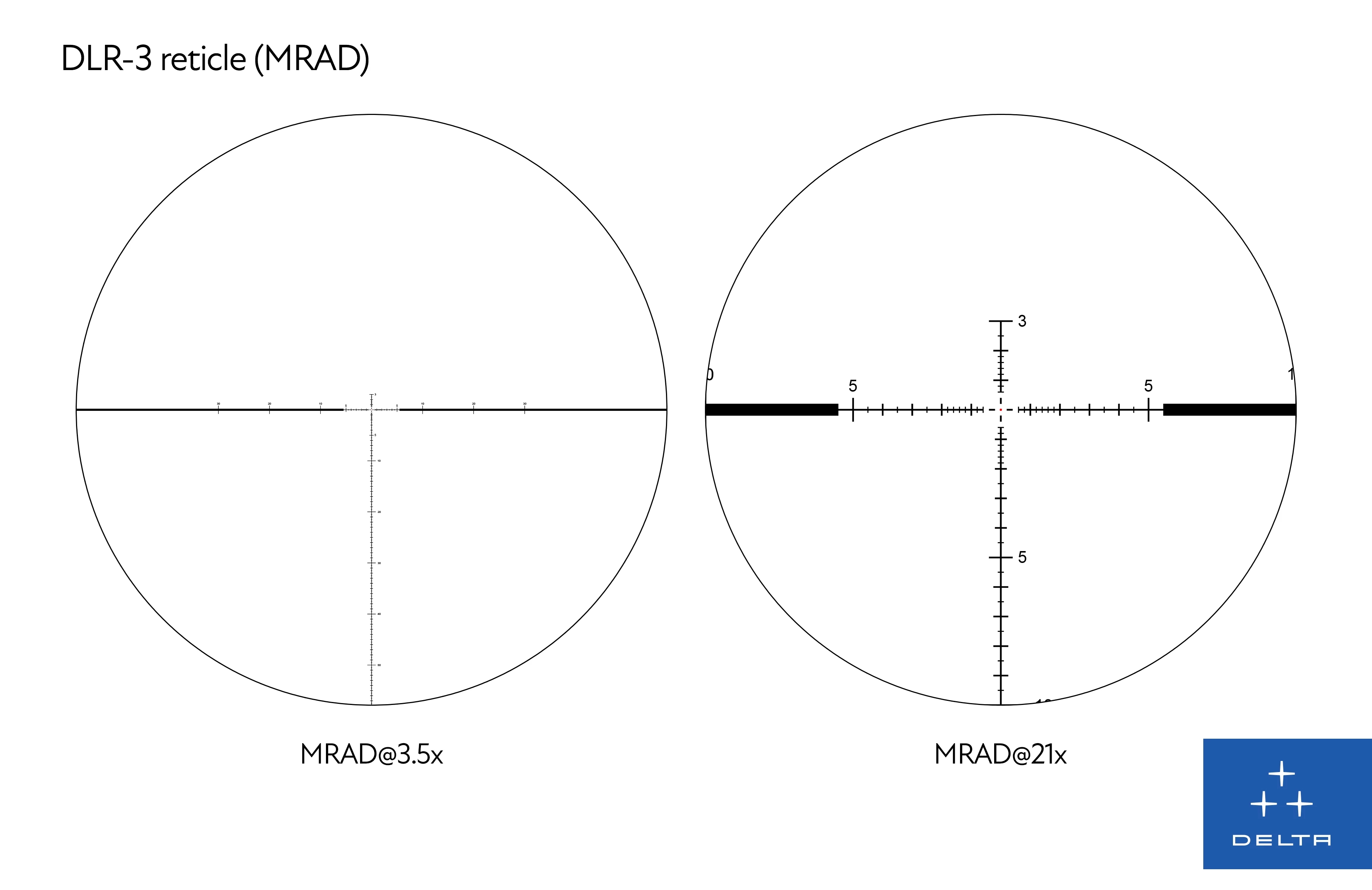 Delta Optical Stryker HD 3.5-21x44 FFP IR DLR-3 0.1MRAD 34mm Rifle Scope