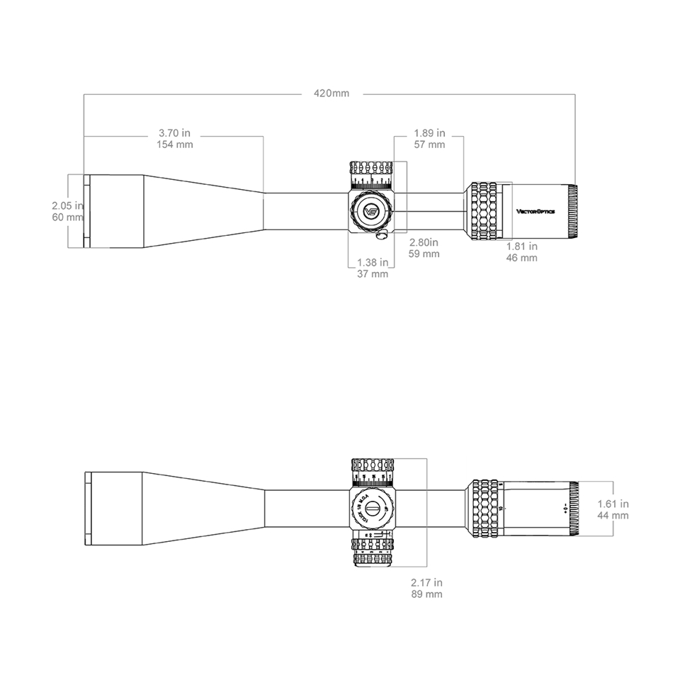 Vector Optics Sentinel-X Pro 10-40x50 COM-25M 1/8 MOA SFP Rifle Scope