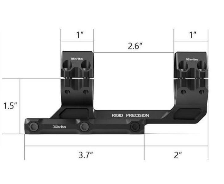 Arken Optics Rigid Precision Cantilever Rifle Scope Mount 0MOA