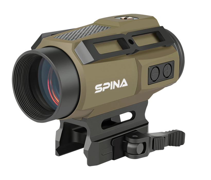 SPINA Optics Symbiote 1x30 Red Dot Sight with QD Mount & Digi System (TAN)
